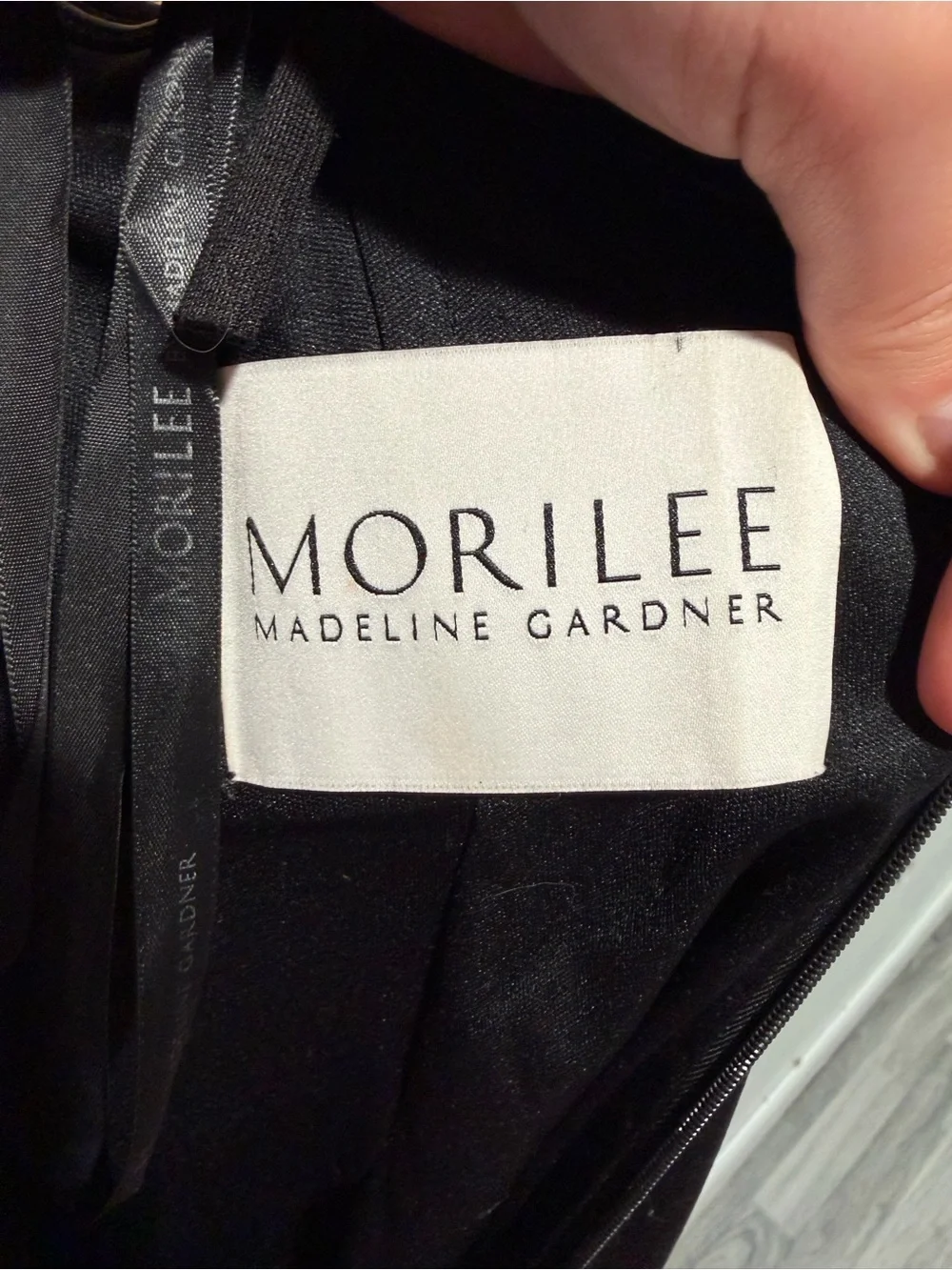 Mori Lee | Dresses | Mori Lee Black Evening Gown With Silver Sequin ...